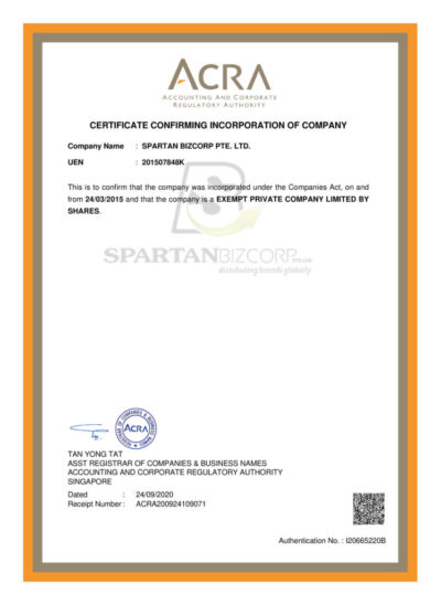 Company Registration Certificate – Online Global Branded Consumer ...